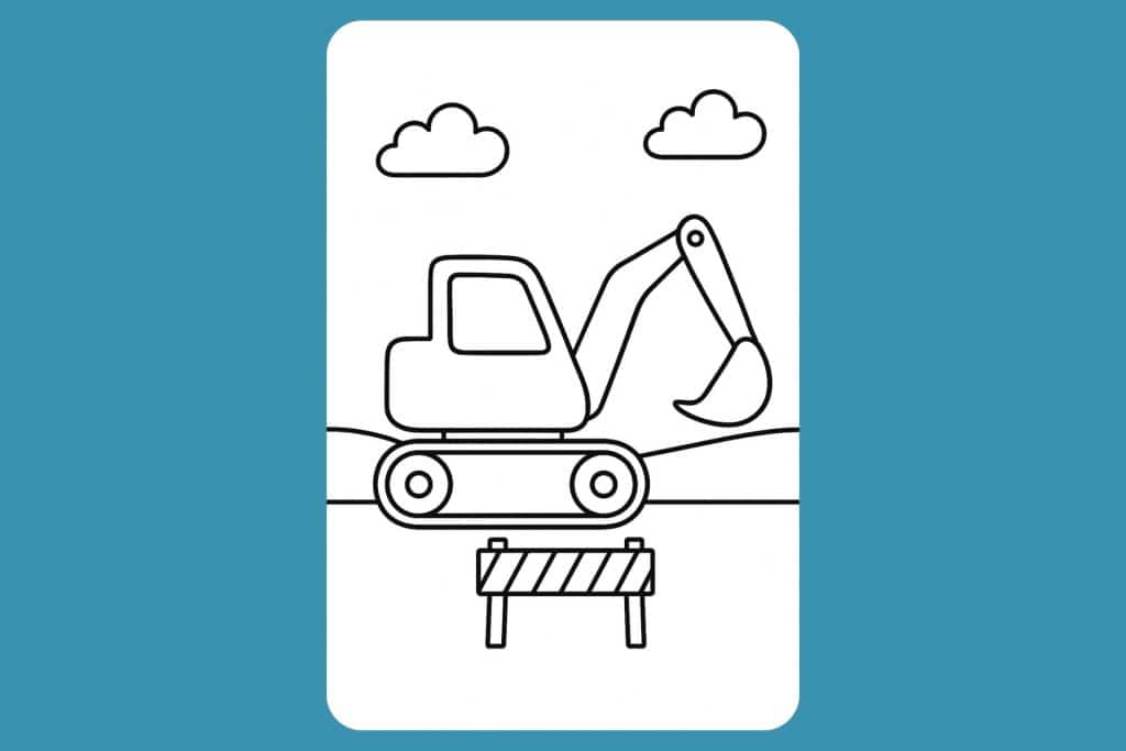 Bagger Ausmalbilder – kostenlose Malvorlagen zum Ausdrucken