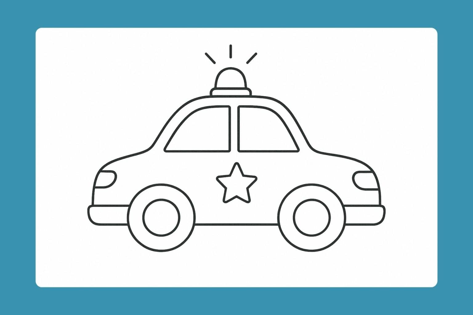 Polizei Ausmalbilder – kostenlose Malvorlagen zum Ausdrucken